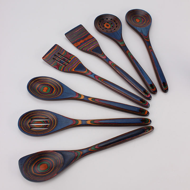 Amazon Top Seller Premium Wooden Cooking Tools 7-Pieces Elegant Exotic ...